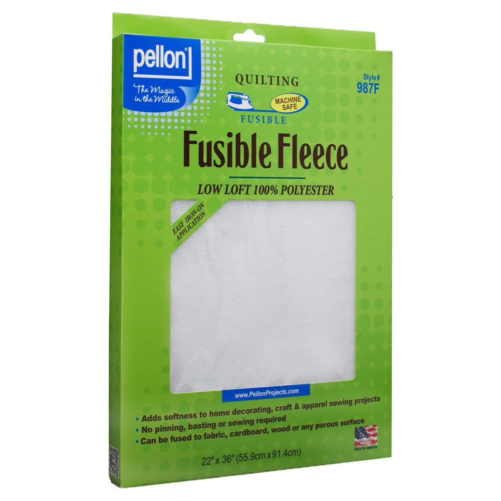 Pellon - 22in x 36in - Fusible Fleece White – Red Rock Threads