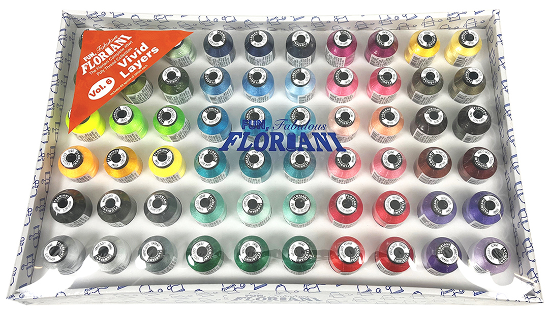 Floriani 60 Thread Colors Set 6 Vivid Layers – Red Rock Threads