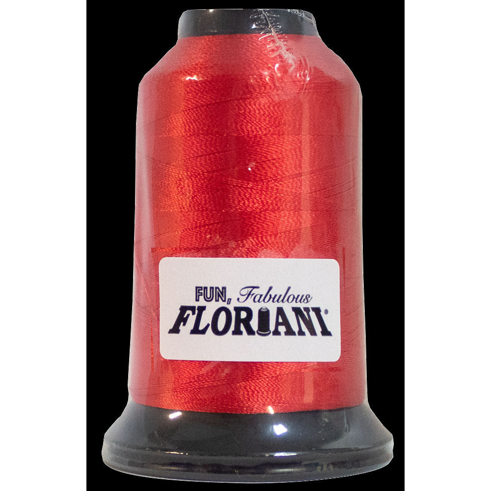 Floriani 40wt Polyester Embroidery Thread - 1000m - Fire Engine Red ...