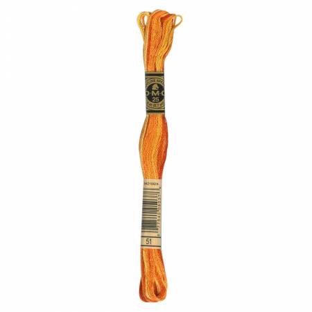 DMC 6 Strand Size 25 Variegated Floss #0051 Burnt Orange – Red Rock Threads