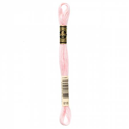 DMC Size 25 6 Strand Cotton Embroidery Floss - 8.7yd Skein - Baby Pink ...