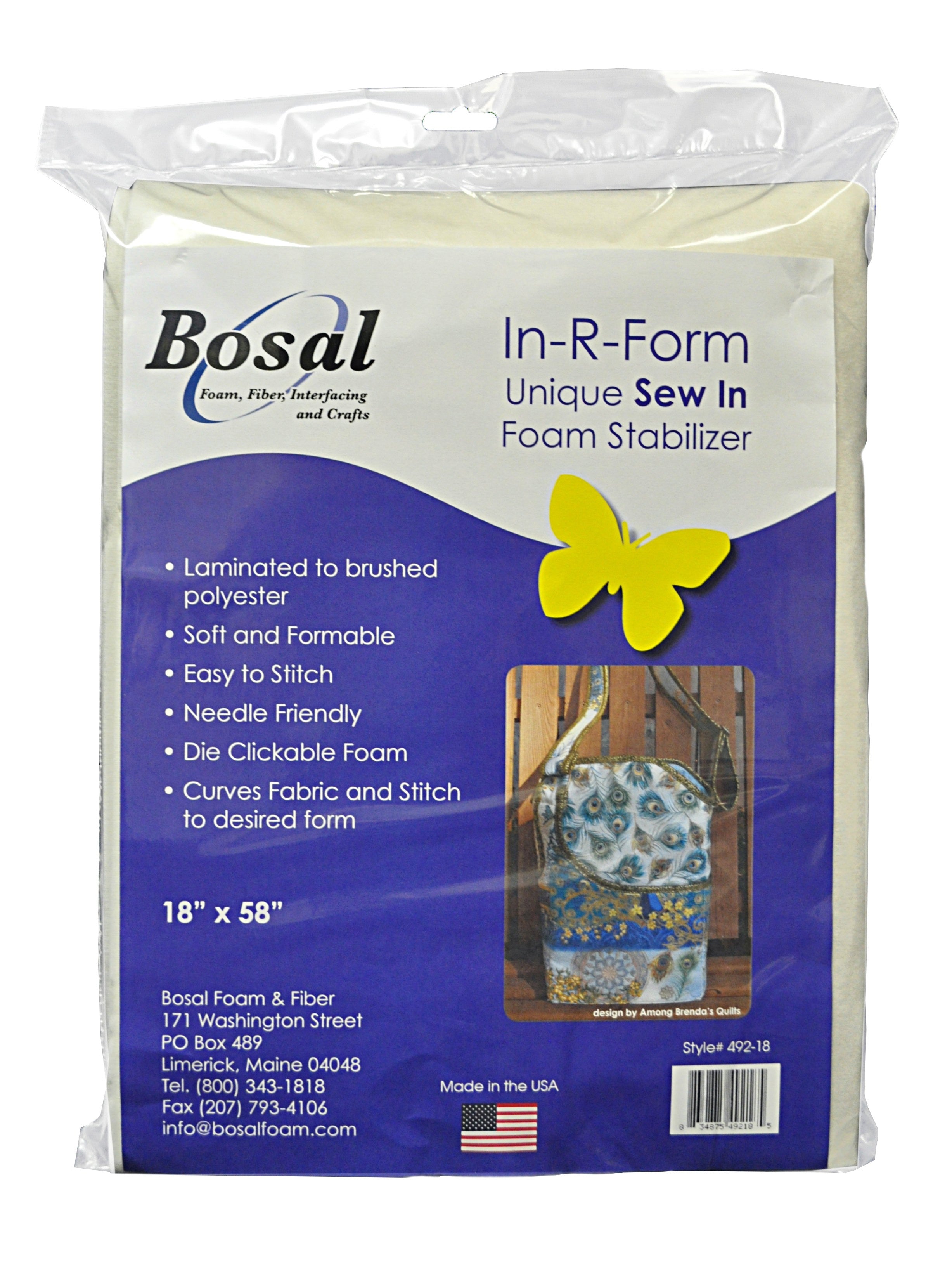 Bosal Products - 18in x 58in White - IN-R-Form Sew-In Stabilizer – Red ...