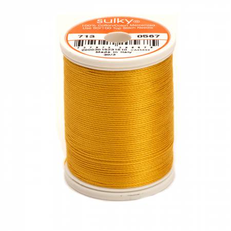 Sulky 12wt Cotton Thread - 330yd Spool - Butterfly Gold #0567 – Red ...