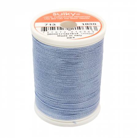 Sulky 12wt Cotton Thread - 330yd Spool - Periwinkle #1030 – Red Rock ...