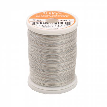 Sulky Blendables 12wt Cotton Thread - 330yd Spool - Silver Slate #4027 ...
