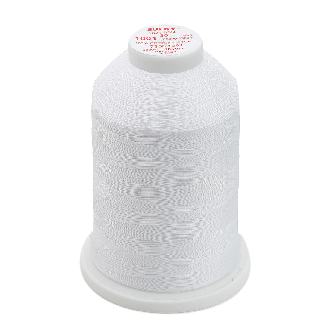 Sulky 30wt Cotton Thread - 500yd Spool - Bright White #1001 – Red Rock ...