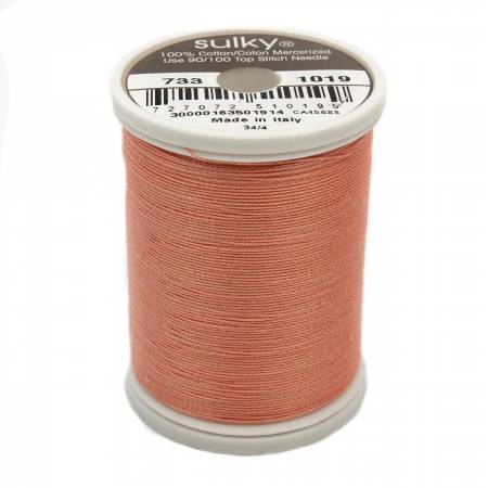 Sulky 30wt Cotton Thread - 500yd Spool - Peach #1019 – Red Rock Threads