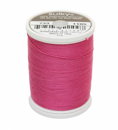 Sulky 30wt Cotton Thread - 500yd Spool - Hot Pink #1109 – Red Rock Threads