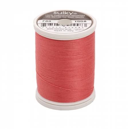 Sulky 30wt Cotton Thread - 500yd Spool - Tea Rose #1558 – Red Rock Threads