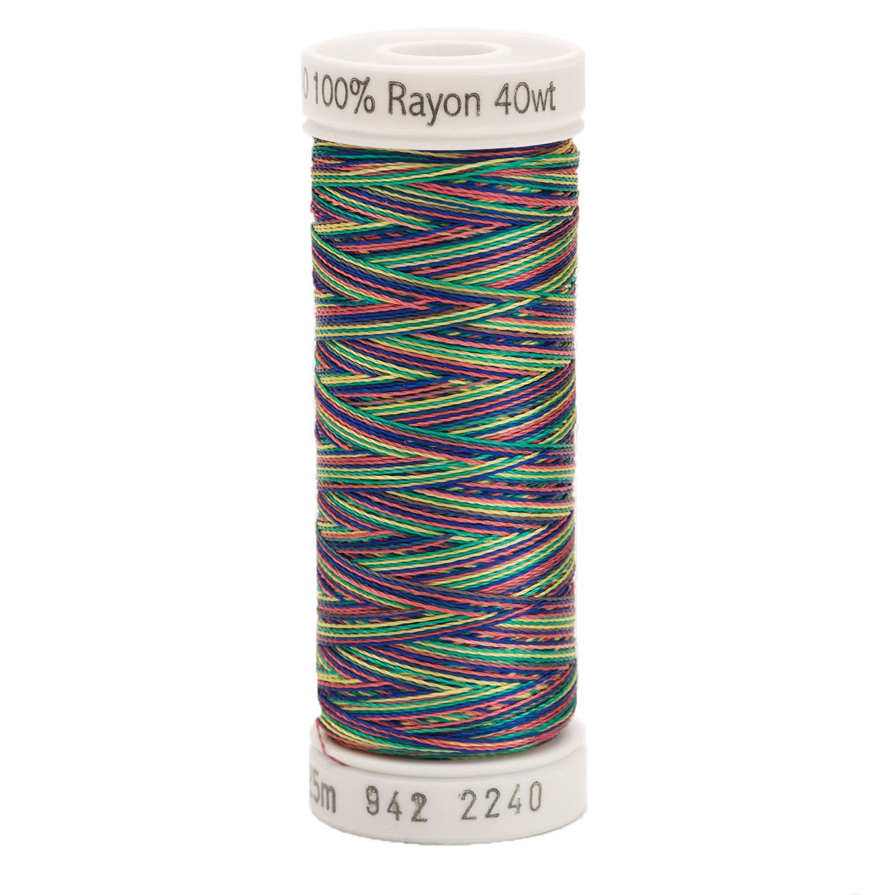2240 Green-Coral-Blue-Yellow - Sulky Variegated 40wt Rayon Thread – Red ...