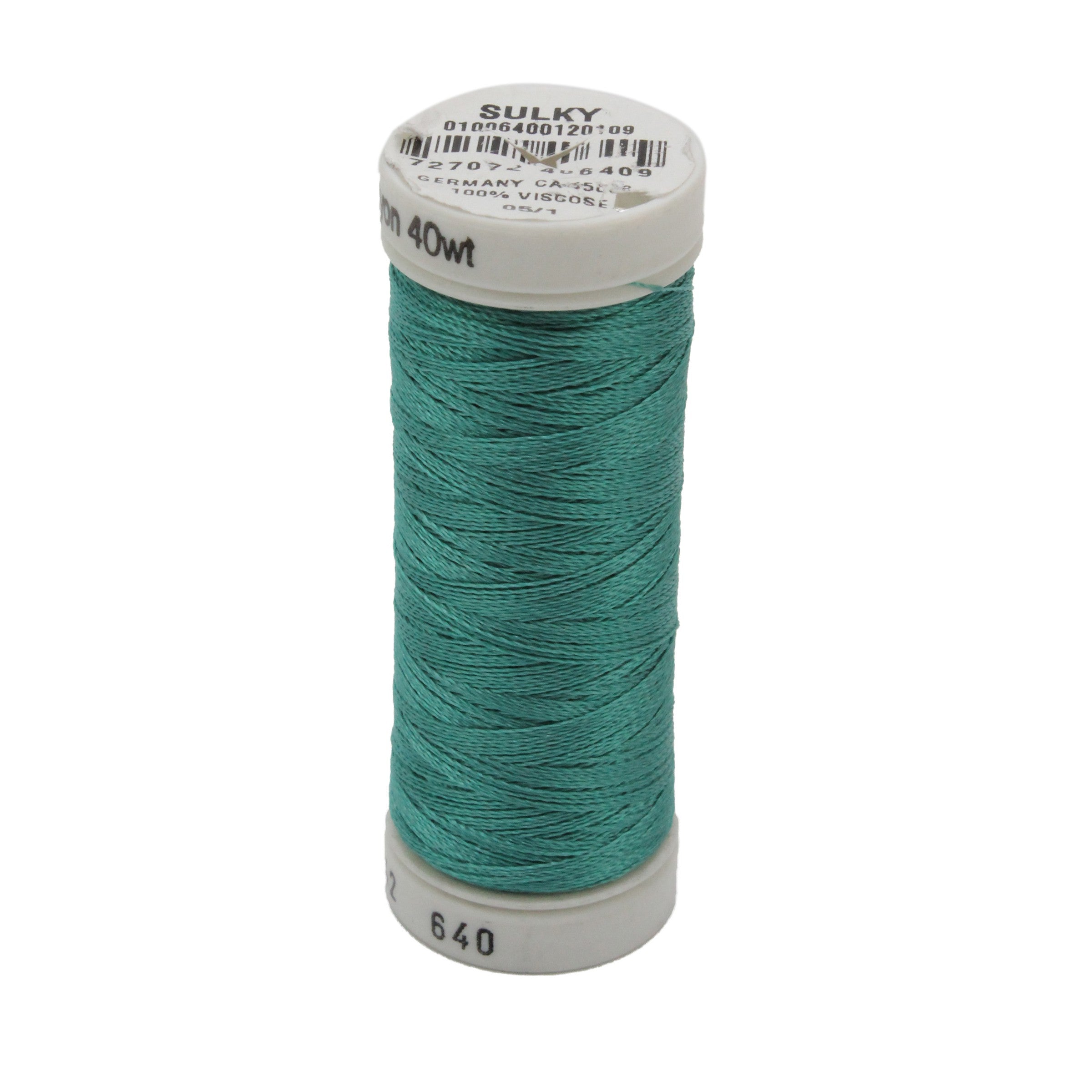 Sulky Solid 40wt Rayon Thread - 250yd Spool - Medium Aqua #0640 – Red ...