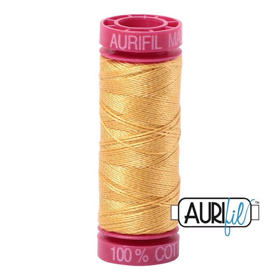 Aurifil 12wt Cotton Sashiko Thread - 54yd/50m - Spun Gold #2134 – Red ...