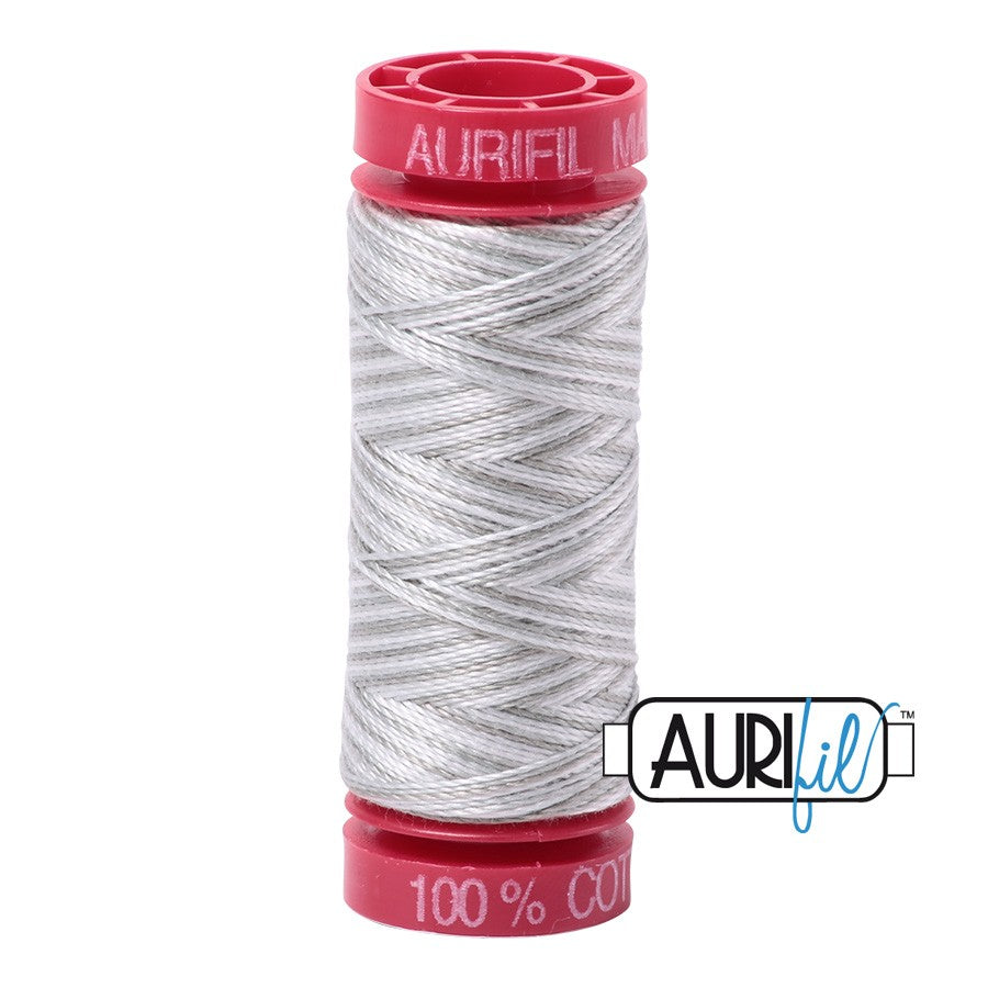 Aurifil 12wt Cotton Sashiko Thread - 54yd/50m - Silver Moon #4060 – Red ...
