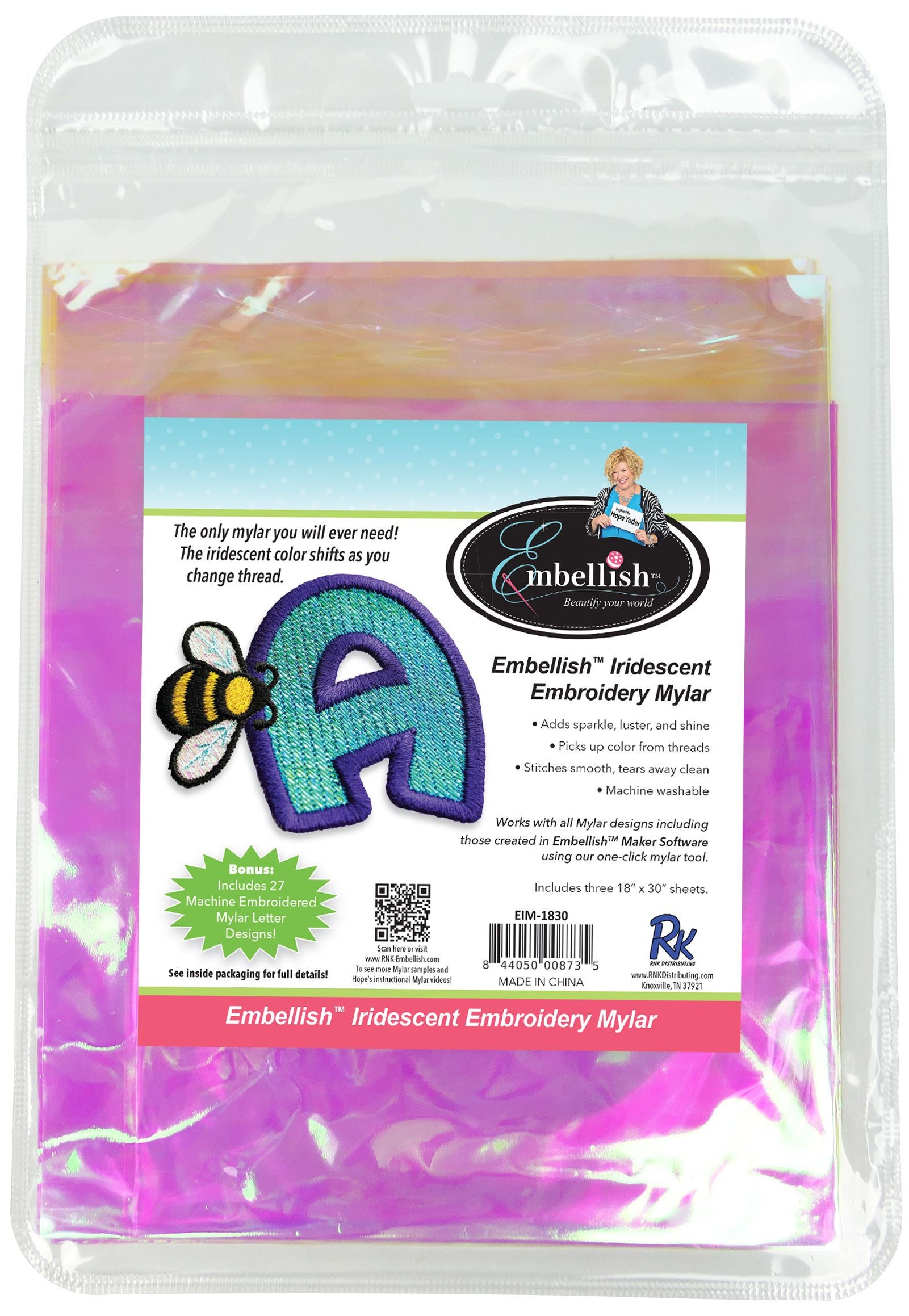 Embellish Iridescent Embroidery Mylar – Red Rock Threads