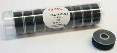 Prewound Bobbins - 10 75yd Bobbins Tube - Class L Cotton Black #12961 ...