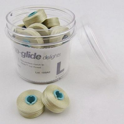 Prewound Bobbins - 20 72yd Bobbins Jar - Class L Khaki #24525 – Red ...