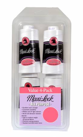 Maxi-Lock Thread Set - 4 3000yd Cones - Maxi-Lock Value 4-Pack White ...