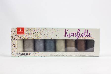 Wonderfil Thread Set - 8 500 meter spools - Wonderfil Konfetti Sea ...