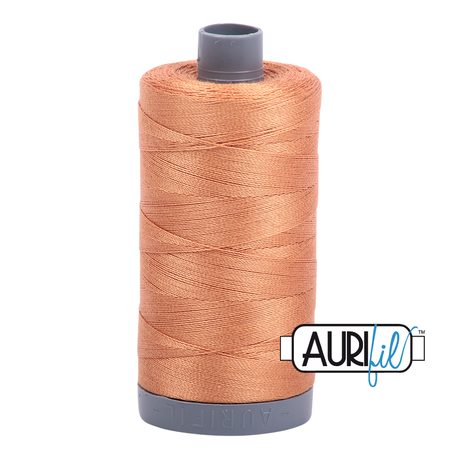 Aurifil 28wt Cotton Thread - 820yd Spool - Caramel #2210 – Red Rock Threads