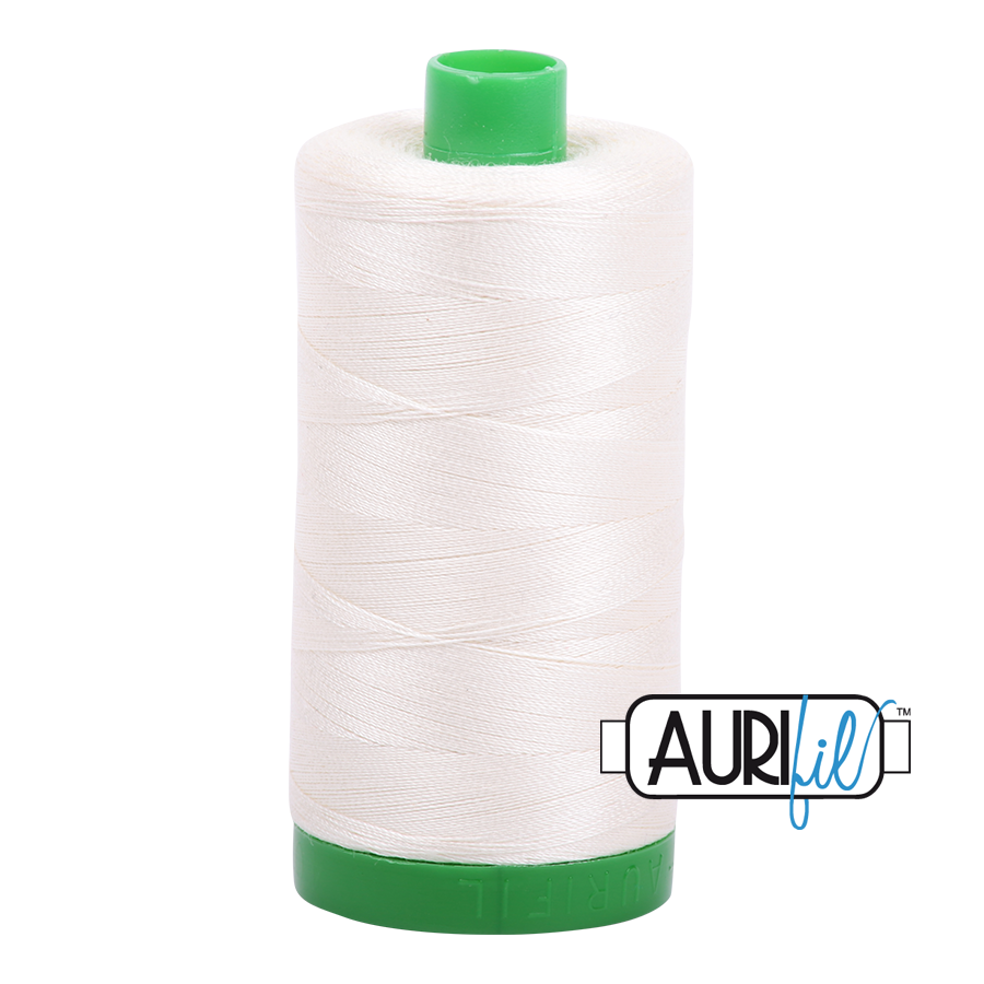 Aurifil 40wt Cotton Thread - 1094yd - Chalk #2026 – Red Rock Threads