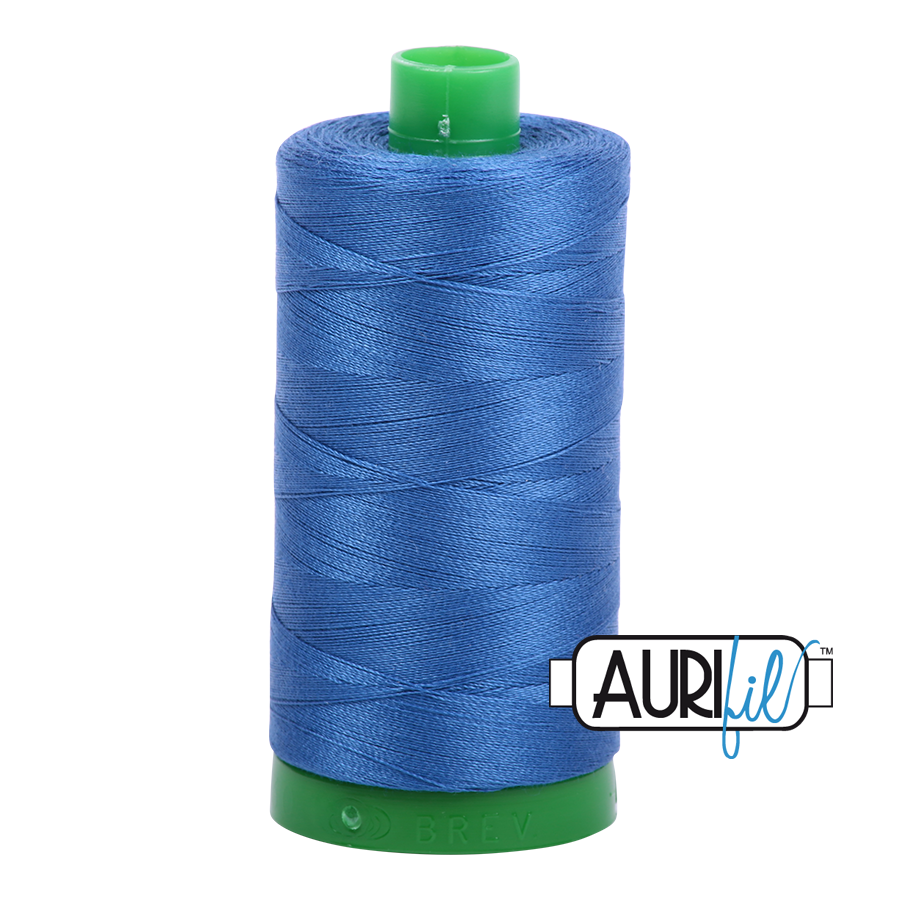 Aurifil 40wt Cotton Thread - 1094yd - Delft Blue #2730 – Red Rock Threads