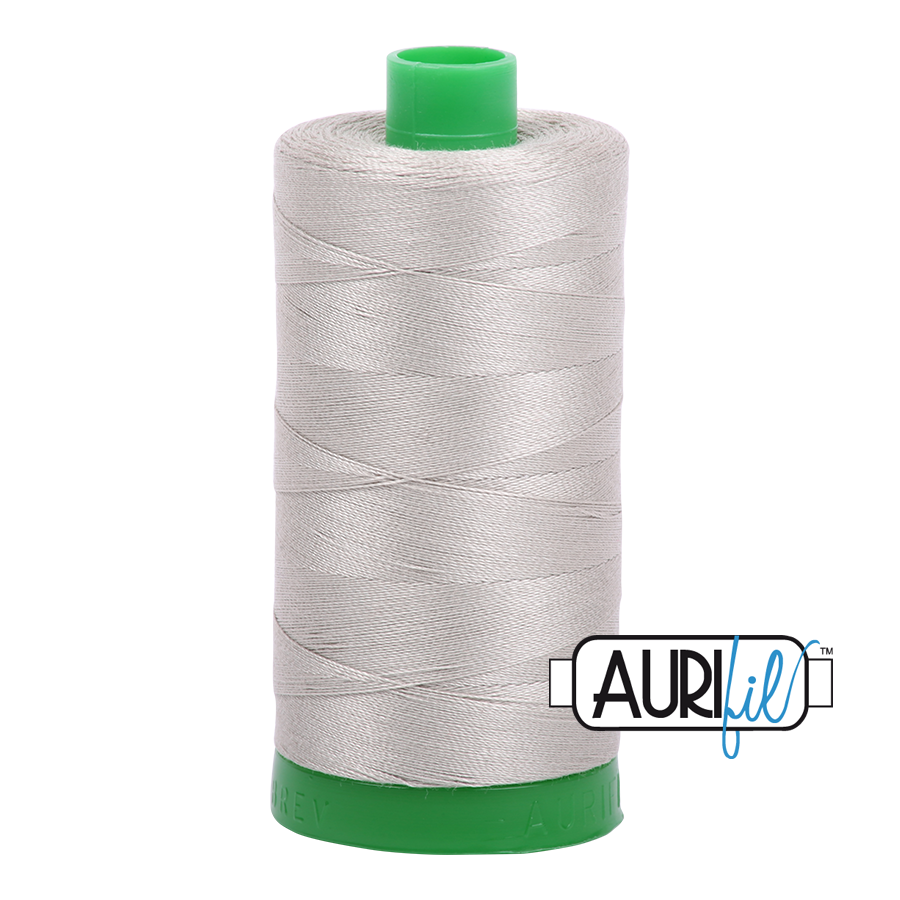 Aurifil 40wt Cotton Thread - 1094yd - Light Grey #5021 – Red Rock Threads