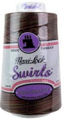Maxi-Lock Swirls Variegated Serger Thread - 3000yd - Mocha Almond Fudge ...